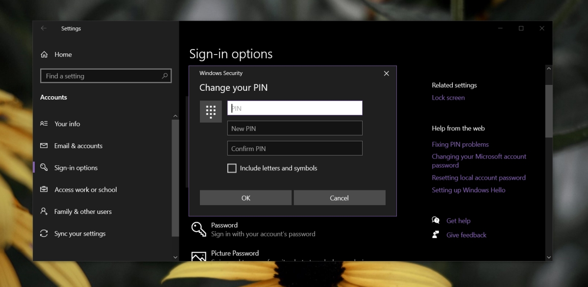 How to reset the PIN on Windows 10
