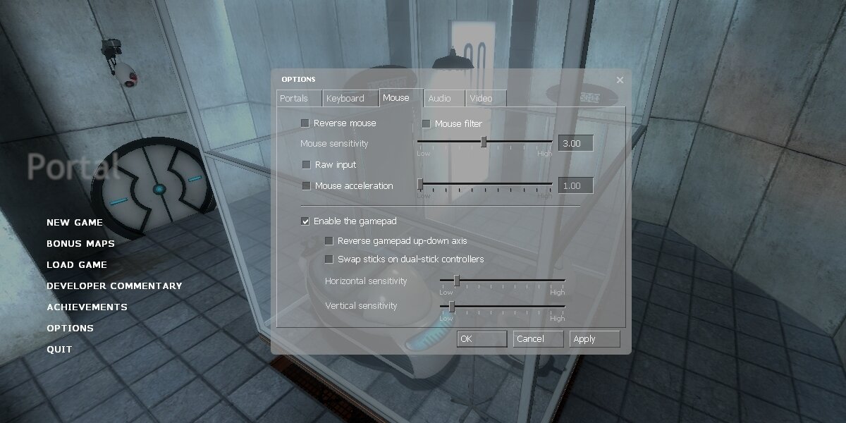 How to set Xbox controller camera sensitivity in Steam