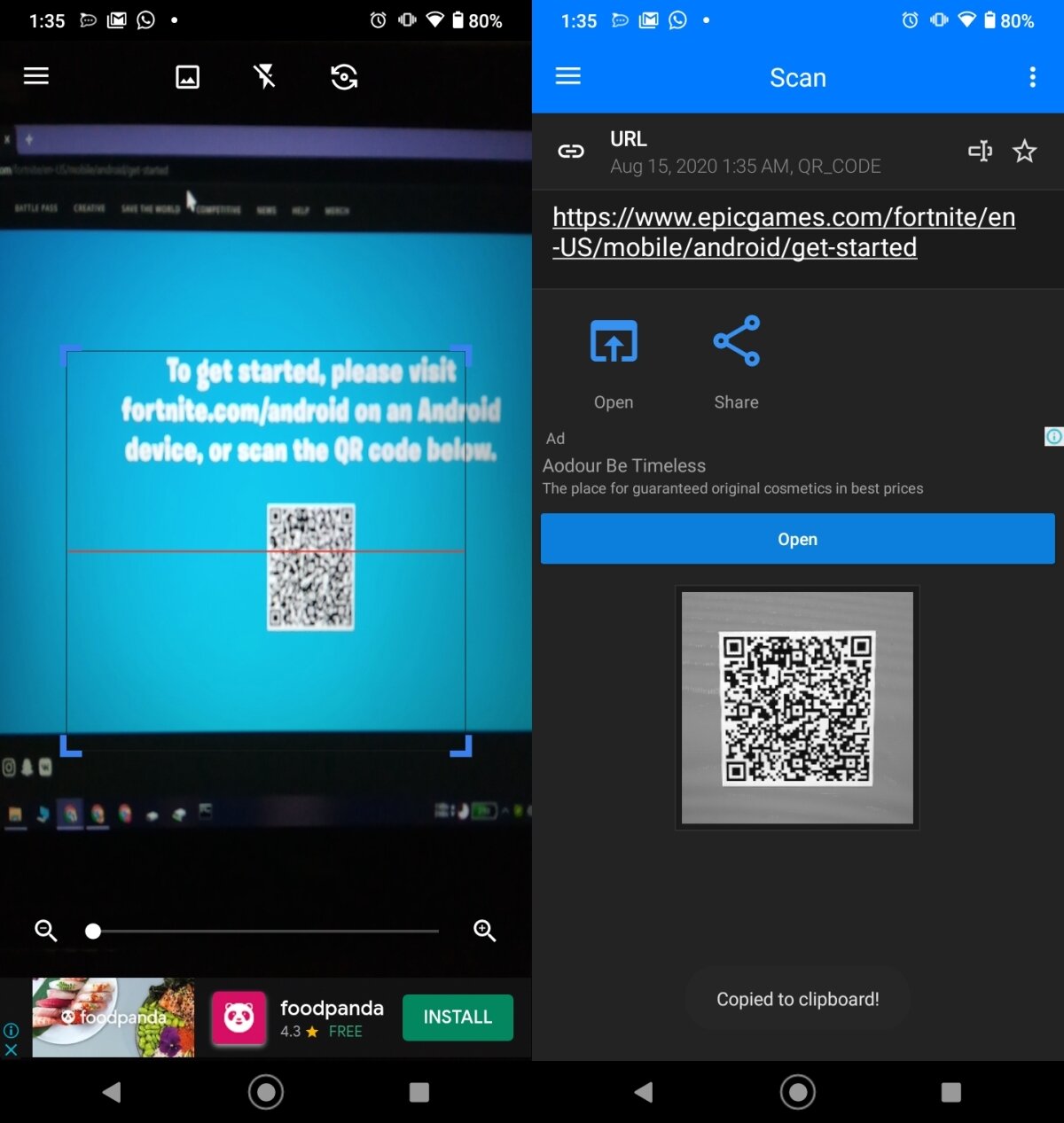 How to scan a QR code on Android