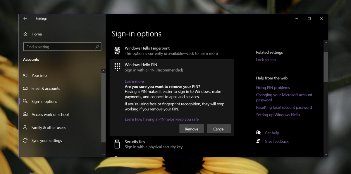 How to reset the PIN on Windows 10