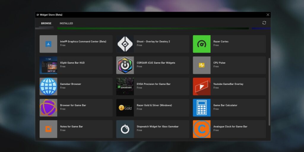 How to install Game bar widgets on Windows 10