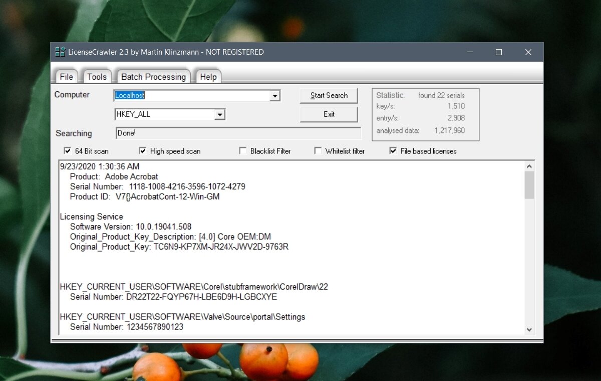 How to find lost license keys and serial numbers for apps on Windows 10