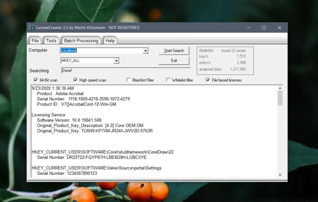 How to find lost license keys and serial numbers for apps on Windows 10
