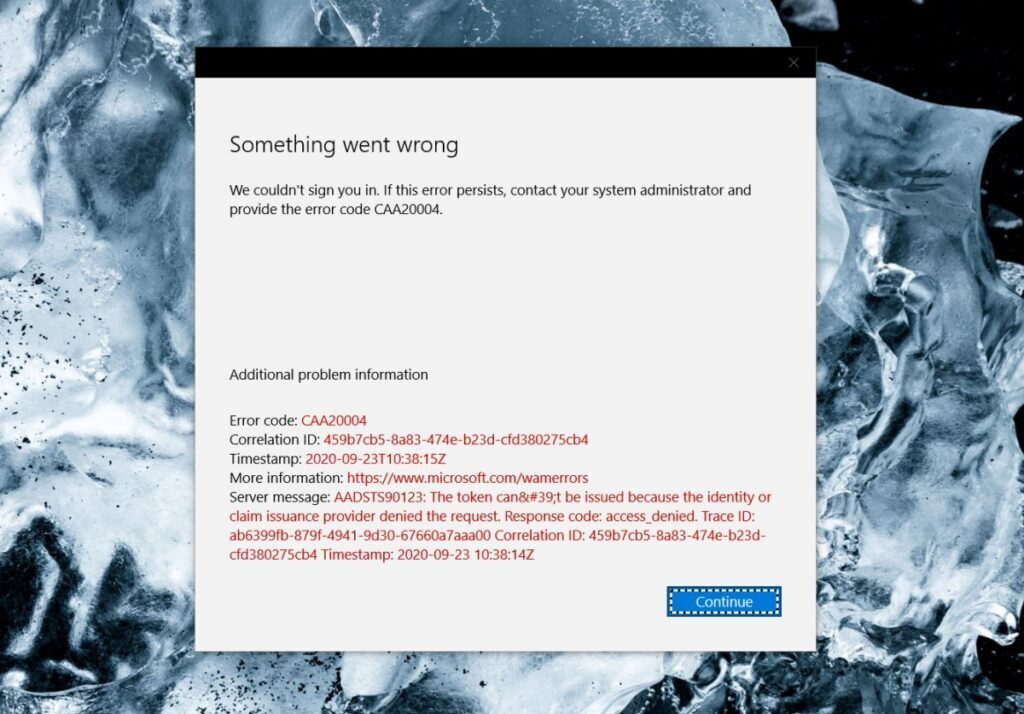 How to Fix Microsoft Teams Error Code CAA20004