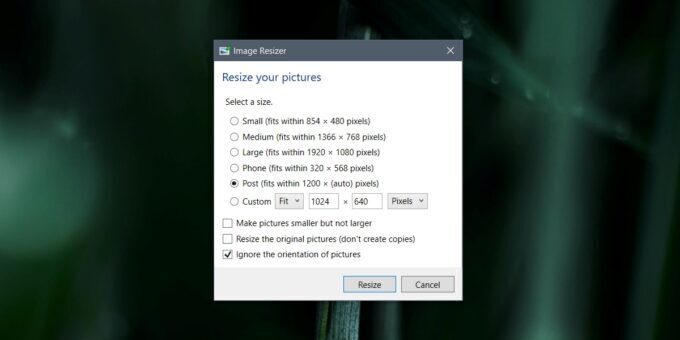 How to resize images on Windows 10