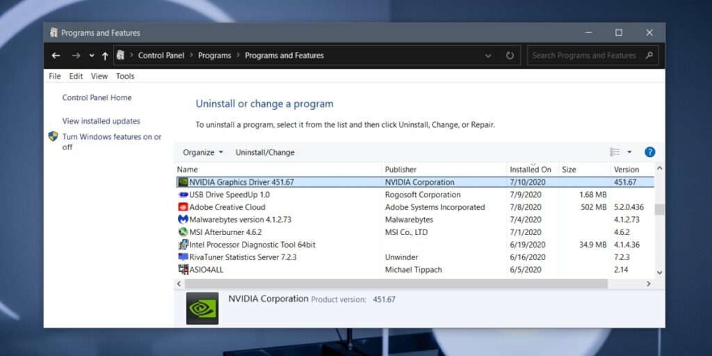 How to Uninstall GeForce Experience on Windows 10