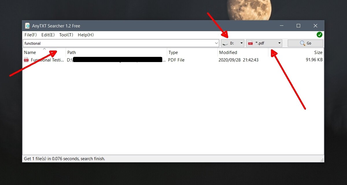 How to search text inside documents on Windows 10