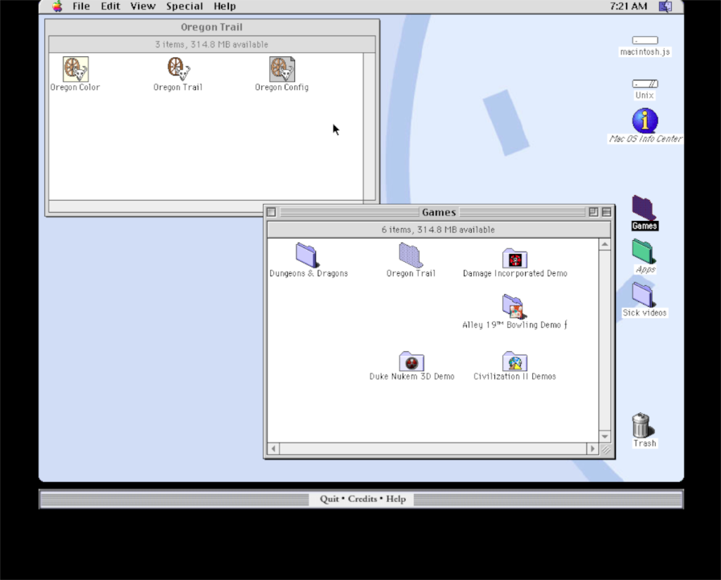 How test out Mac OS 8 on Linux