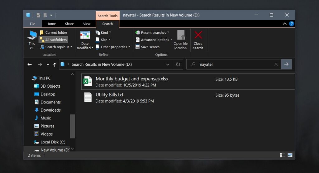 How to search text inside documents on Windows 10