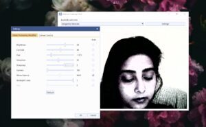 How to manage brightness and contrast for a webcam on Windows 10