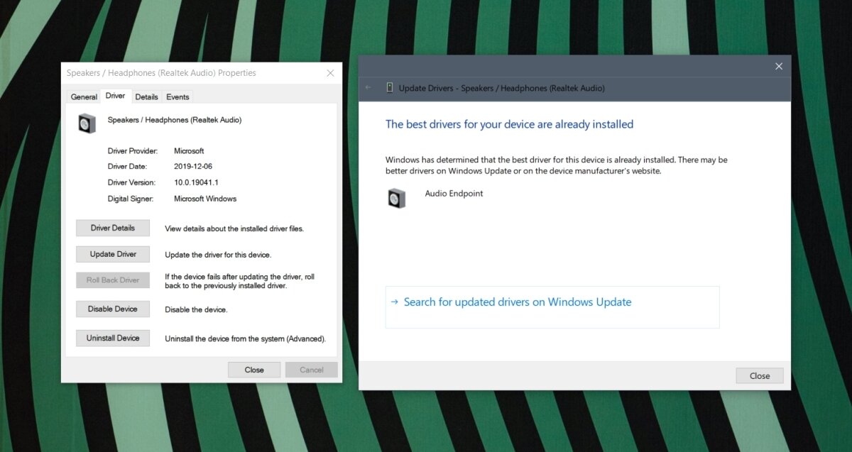 How to install audio drivers on Windows 10