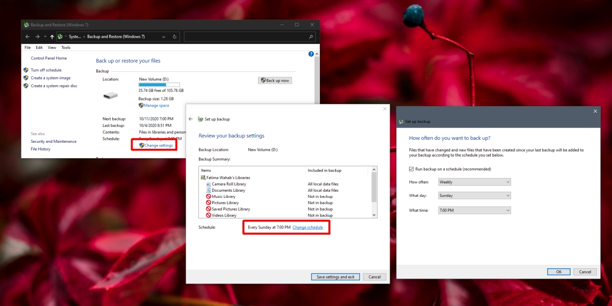 How To Change Backup Schedule On Windows 10