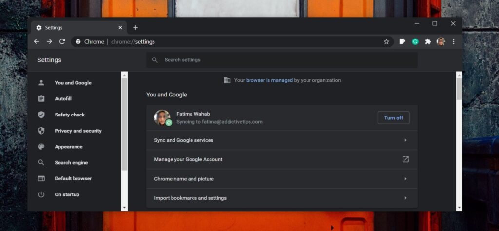 How to change Chrome profile name