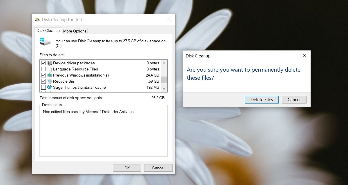 How to run the disk cleanup tool on Windows 10