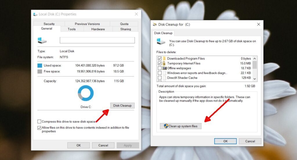 How to run the disk cleanup tool on Windows 10
