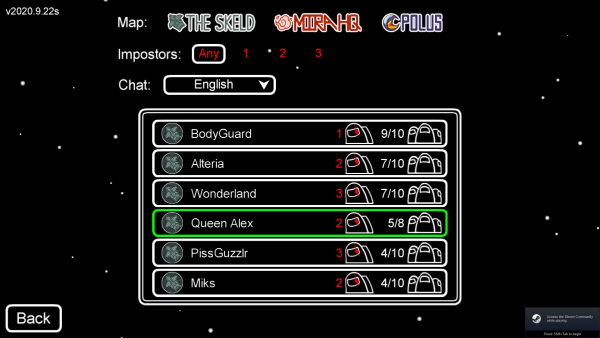 How to fix "game options received were from old version of Among us"