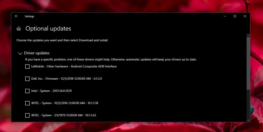 How to install optional updates on Windows 10