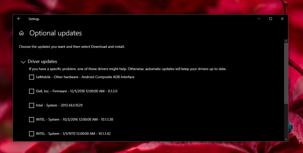 How to install optional updates on Windows 10