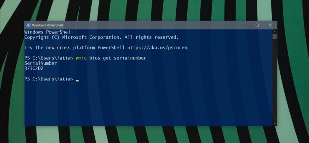 How to find the service tag on a Windows 10 laptop