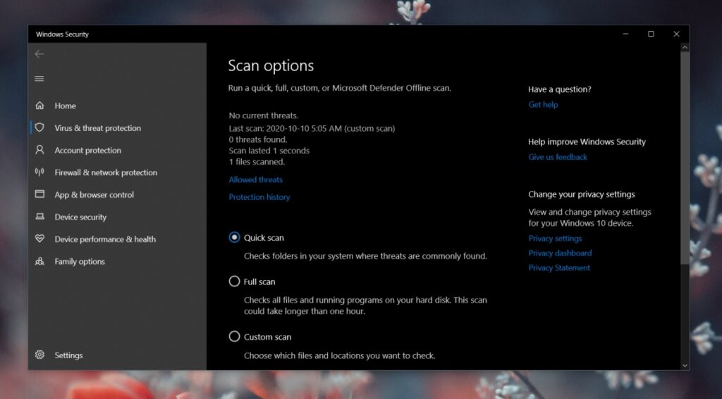 How to scan a file or folder with Windows Defender on Windows 10