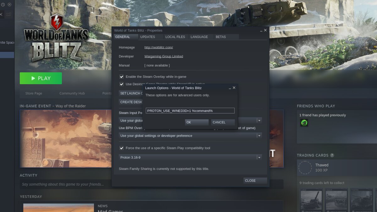 How to play World of Tanks Blitz on Linux