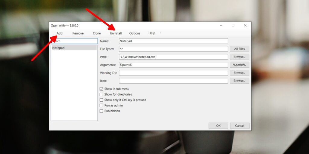 How to create a custom Open with menu on Windows 10