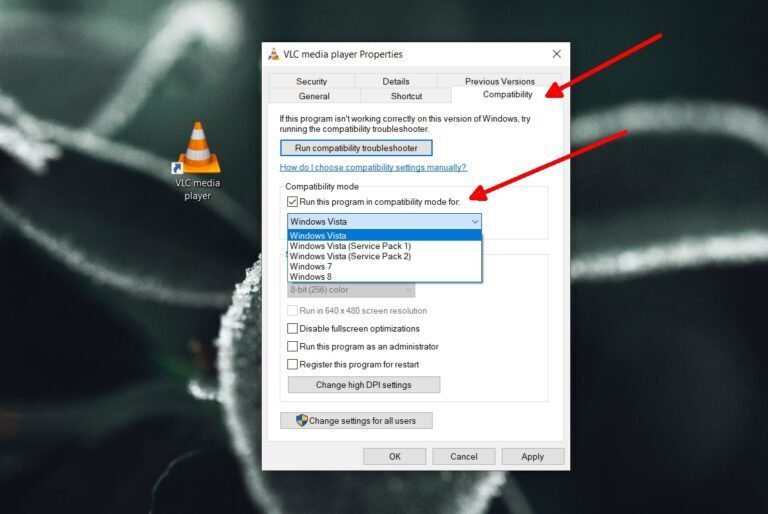 How to enable/disable compatibility mode for apps on Windows 10
