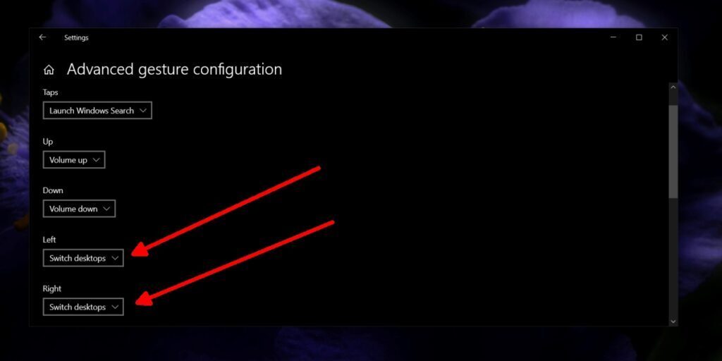 How to switch between virtual desktops with gestures on Windows 10