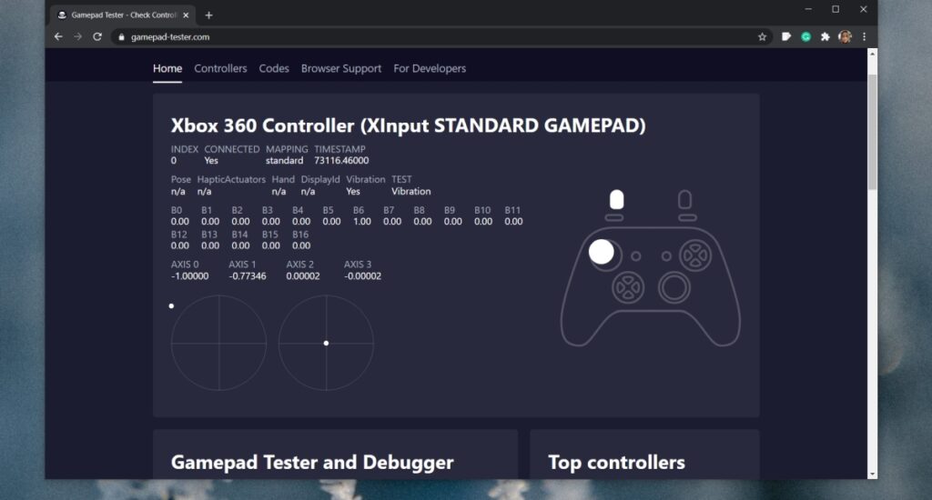 How to test a game controller input on Windows 10