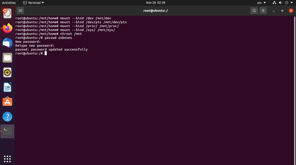 How to reset your Linux password with the Ubuntu live disk