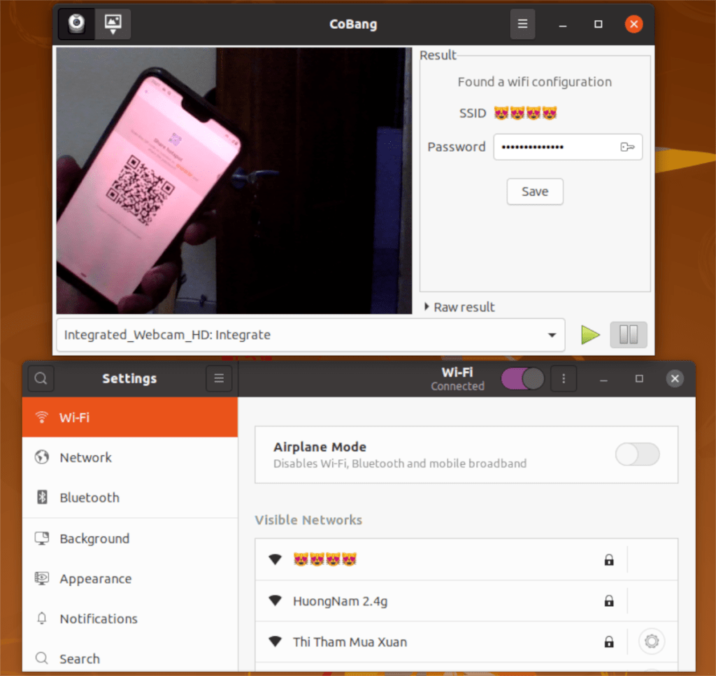 How to scan QR codes from the Linux desktop