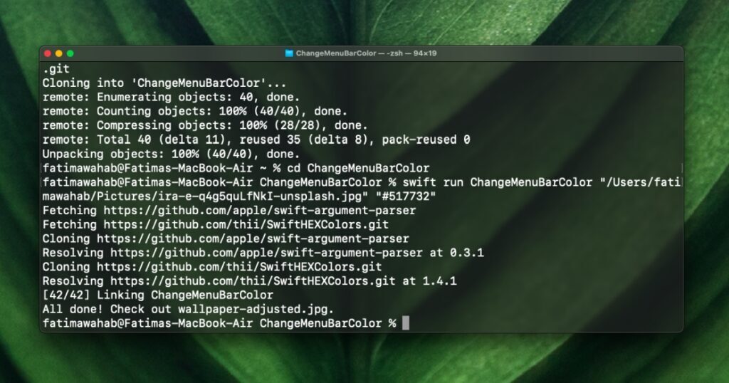 How to set a custom menu bar color on macOS Big Sur