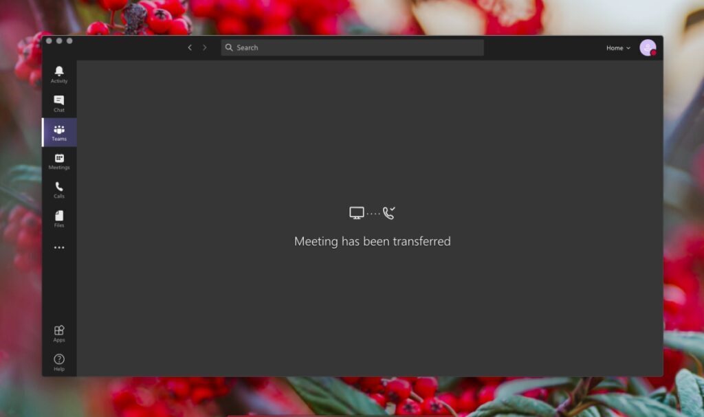 How to transfer Microsoft Teams meeting to another device