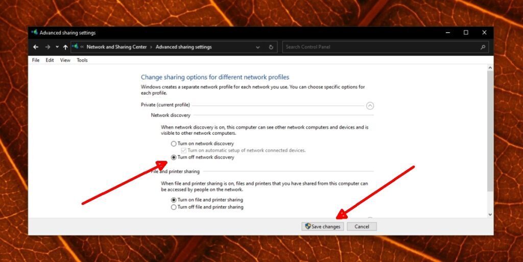 How to hide a computer from other computers on the network on Windows 10