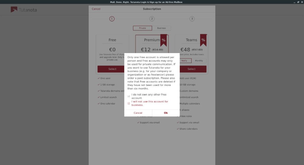 How to set up Tutanota mail on Linux