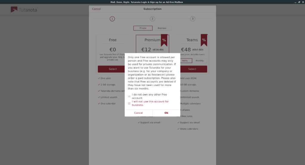 How to set up Tutanota mail on Linux