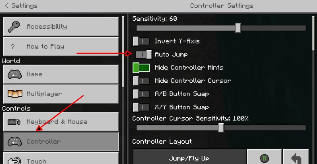 How to enable auto-jump in Minecraft on Windows 10