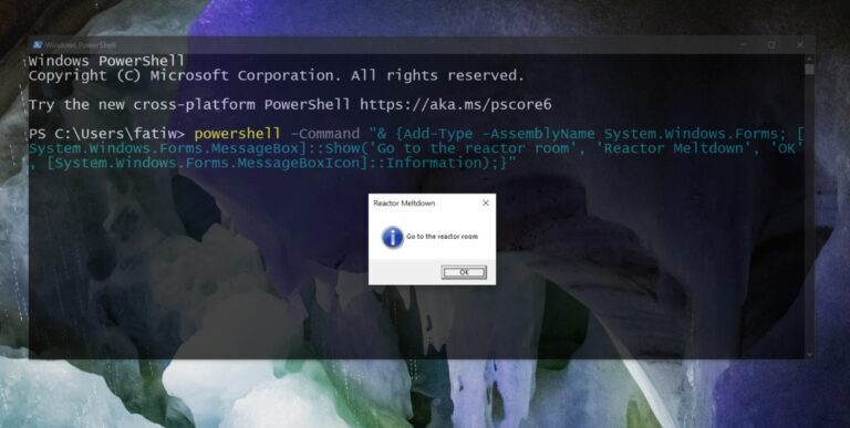 How to show a message box on Windows 10