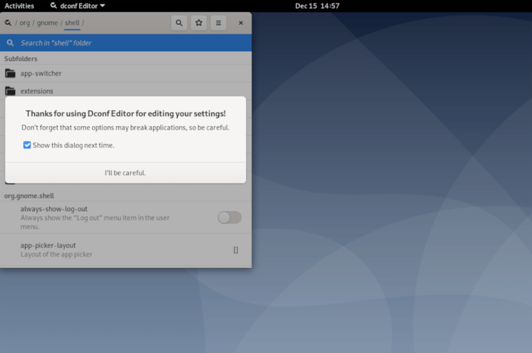 How to reset the favorite list in Gnome Shell on Linux
