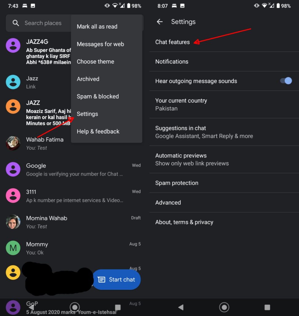 How to fix Google Chat Features status stuck at Setting Up