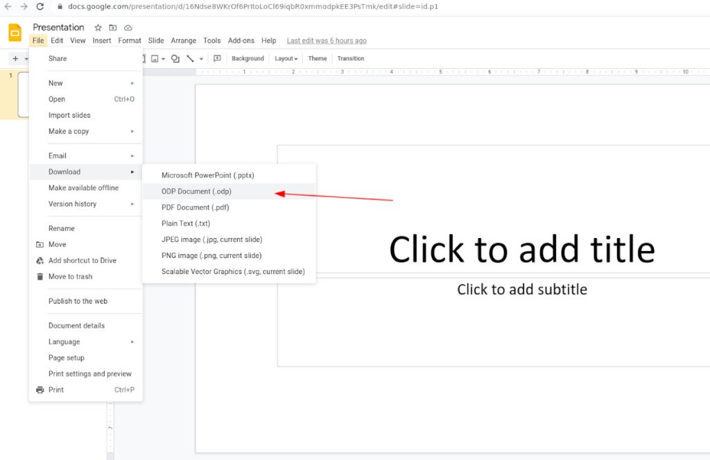 How to open Microsoft Powerpoint files in Libre Office