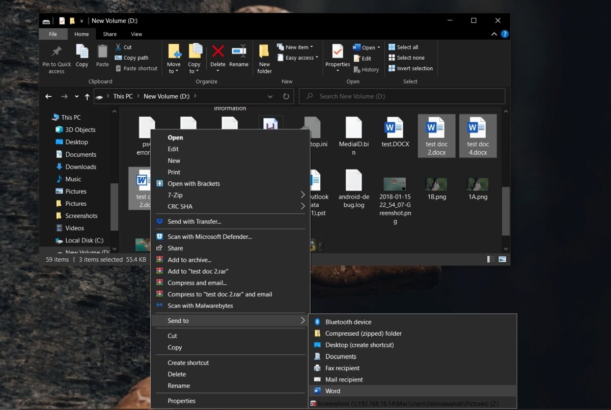 How to use Open With for multiple files on Windows 10