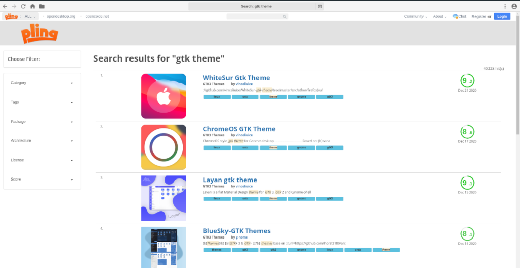 How to install themes fast on Linux with Pling Store