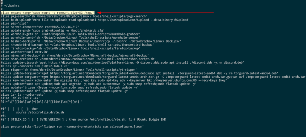 How to increase the size of the temp folder on Linux