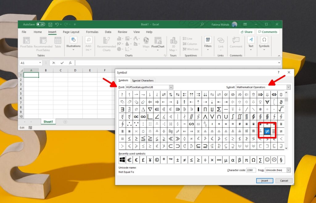 Does Not Equal Sign - How to Type The Not Equal Symbol ( ≠ )