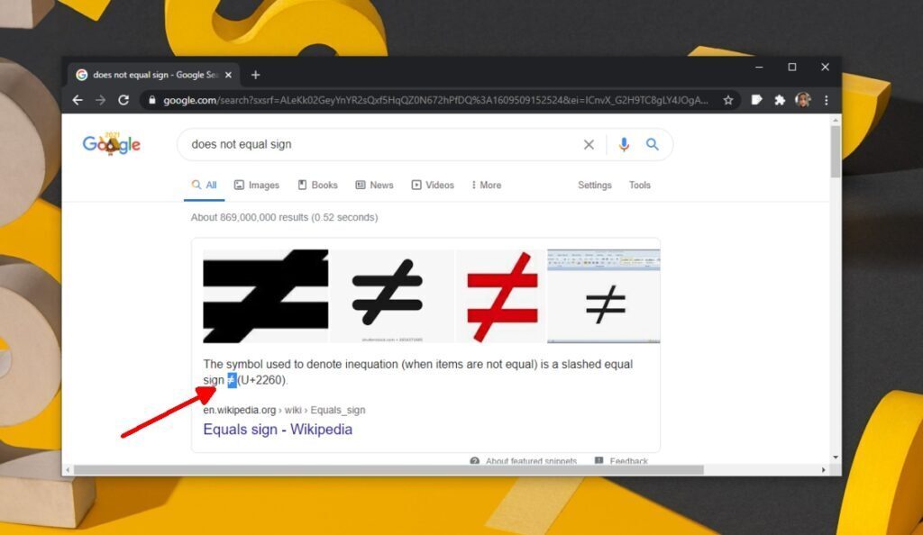 Does Not Equal Sign - How to Type The Not Equal Symbol ( ≠ )