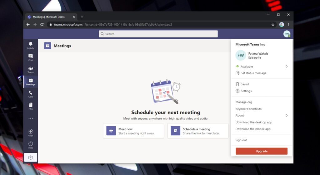 How to use the Microsoft Teams free version
