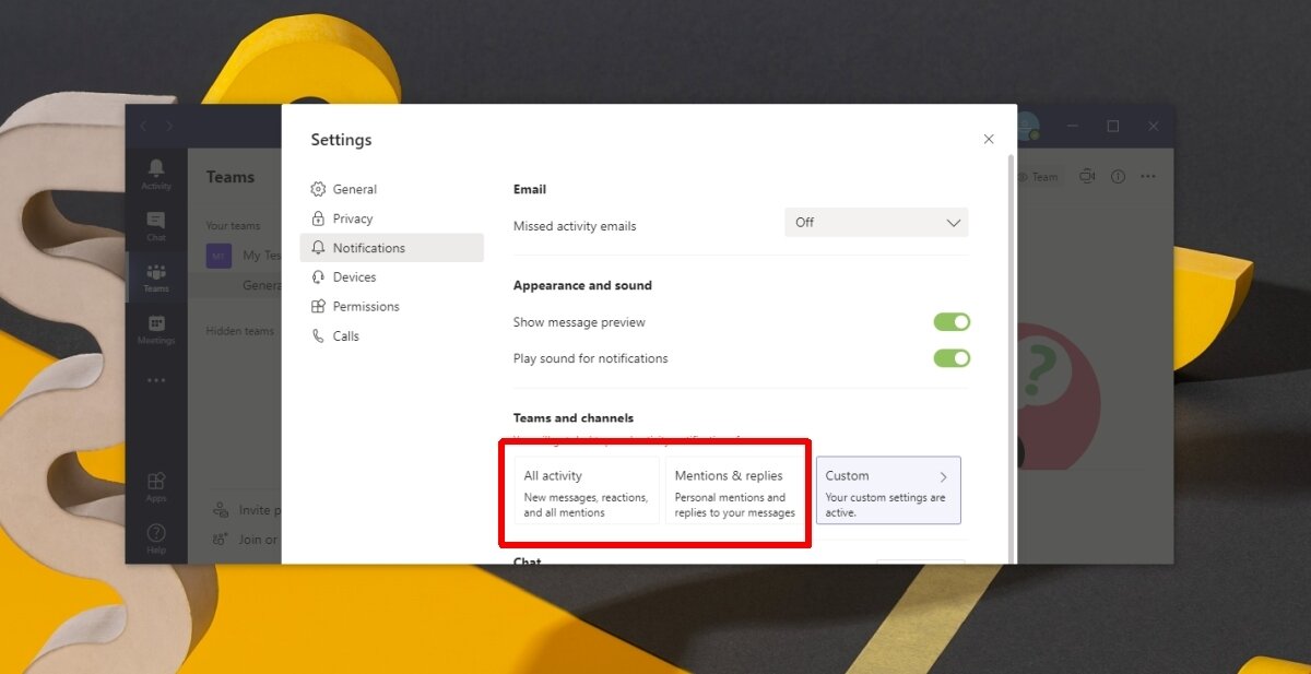 How to customize Microsoft Teams notifications
