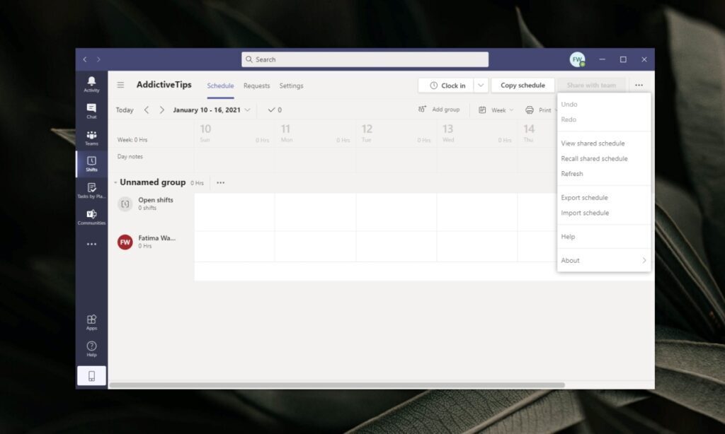 How to enable and use Microsoft Teams Shifts