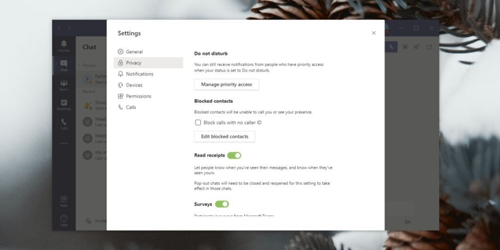 How to change the Microsoft Teams status settings